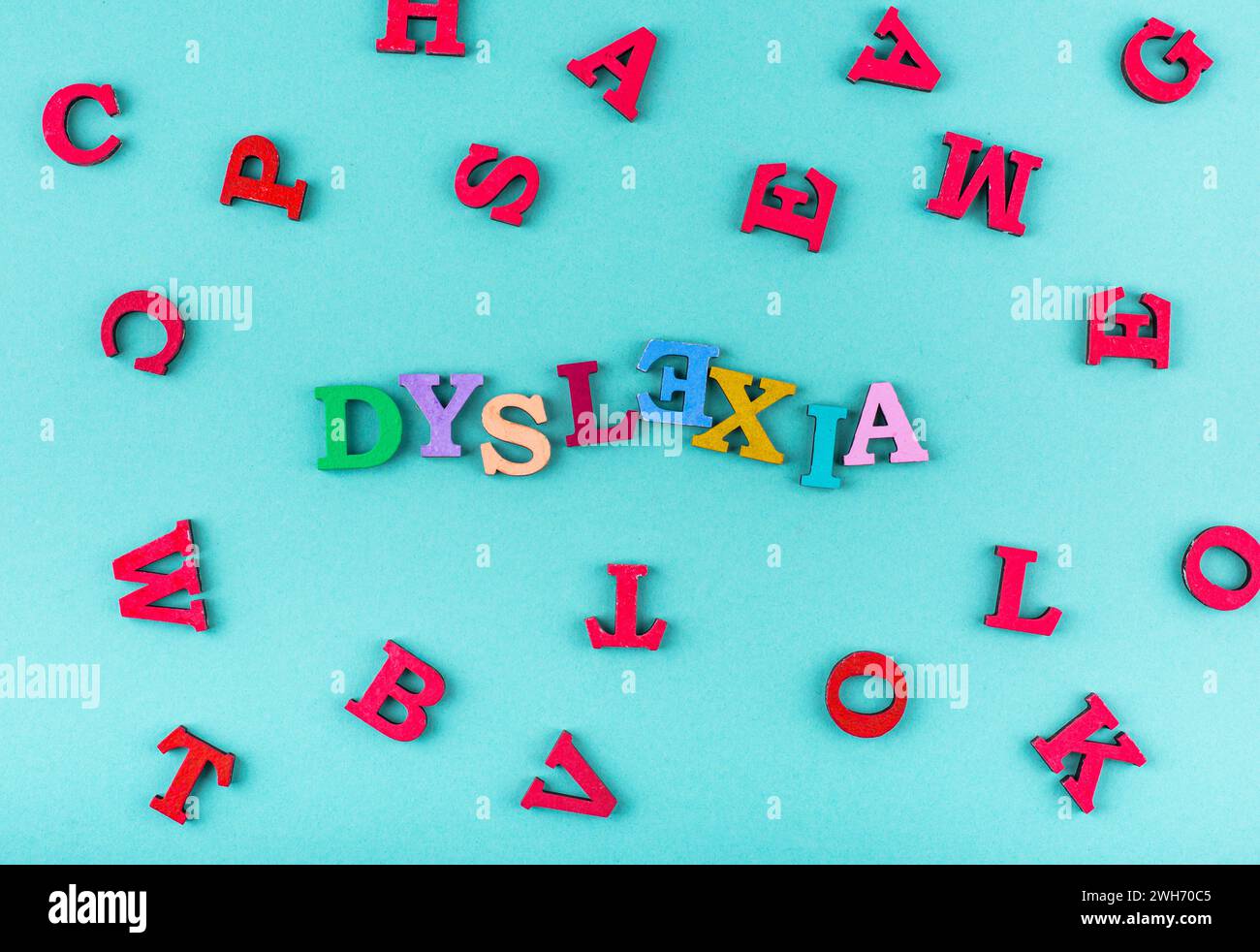 Dyslexia awareness concept with letters Stock Photo - Alamy