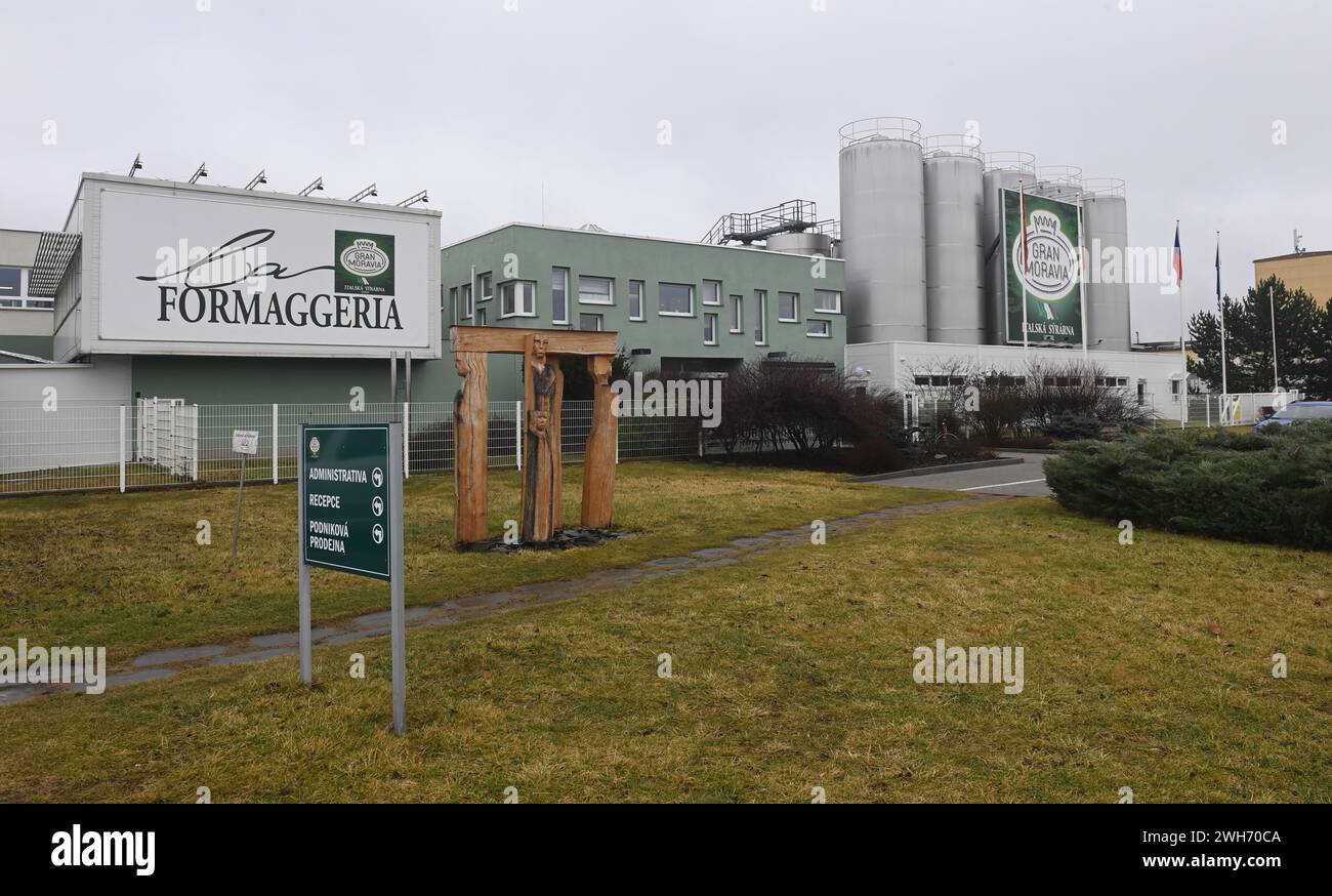 Litovel, Czech Republic. 08th Feb, 2024. Cheese maker Brazzale Moravia ...