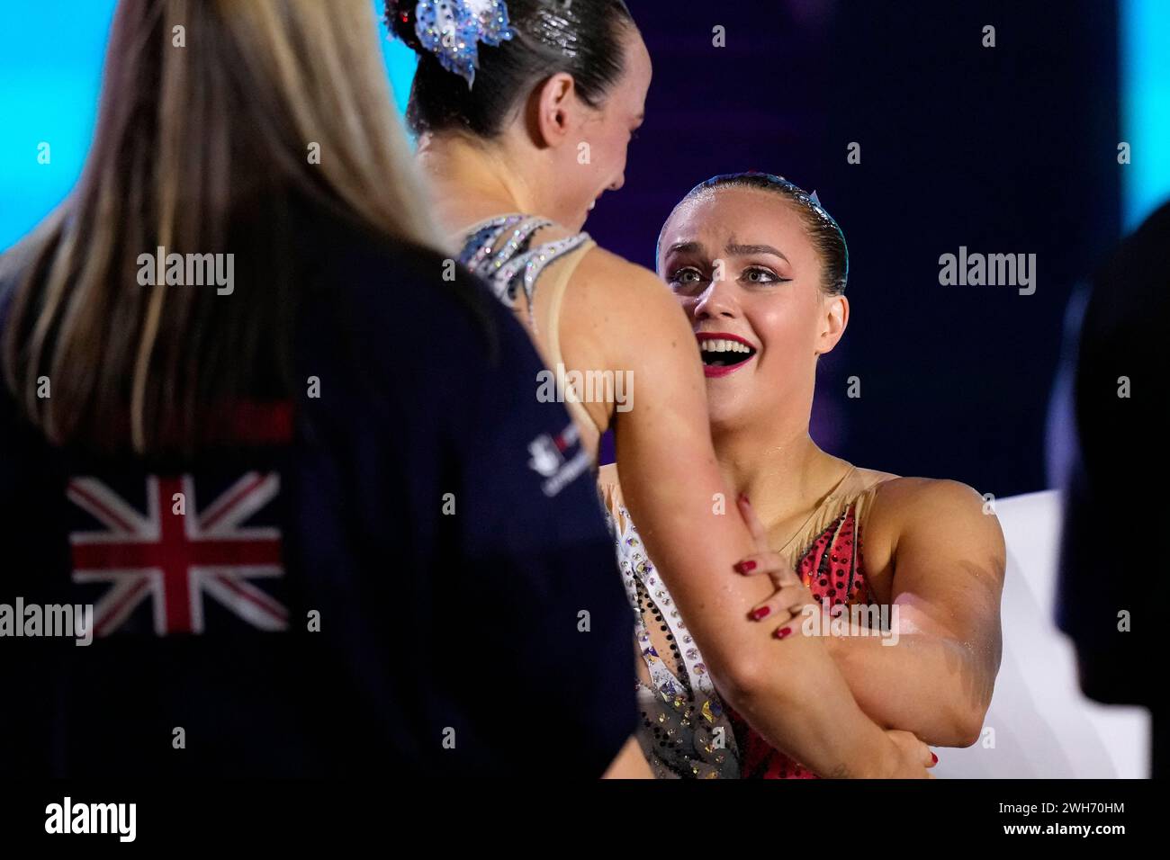 Kate Shortman and Isabelle Thorpe, of Great Britain react after ...