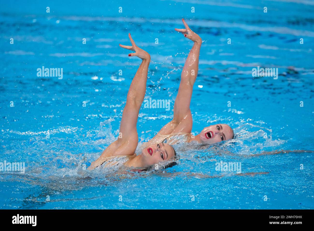 Kate Shortman and Isabelle Thorpe, of Great Britain compete in the ...