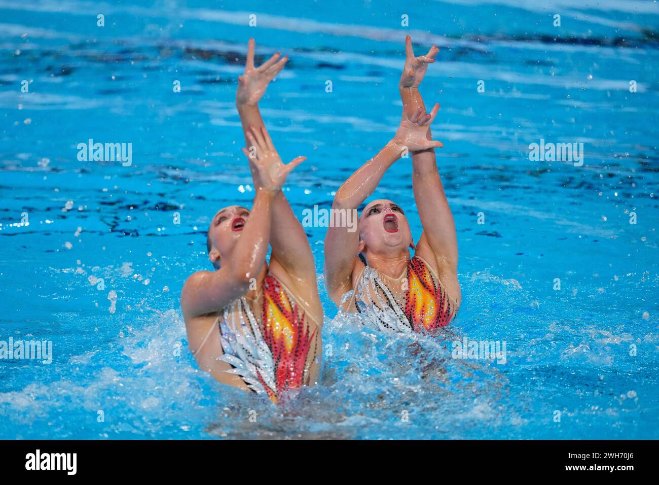 Kate Shortman and Isabelle Thorpe, of Great Britain compete in the ...
