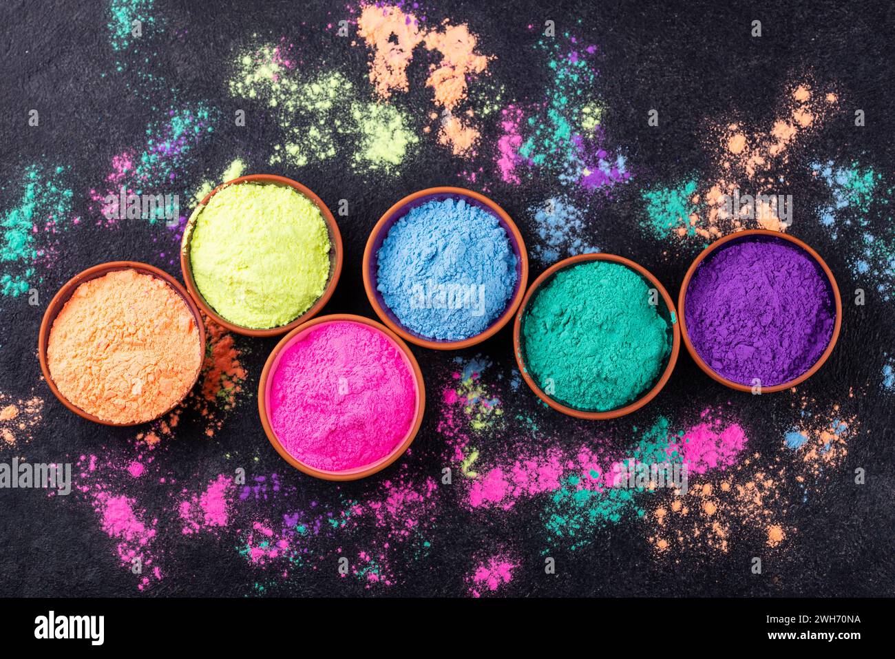 Gulal colors for Indian Holi festival Stock Photo - Alamy