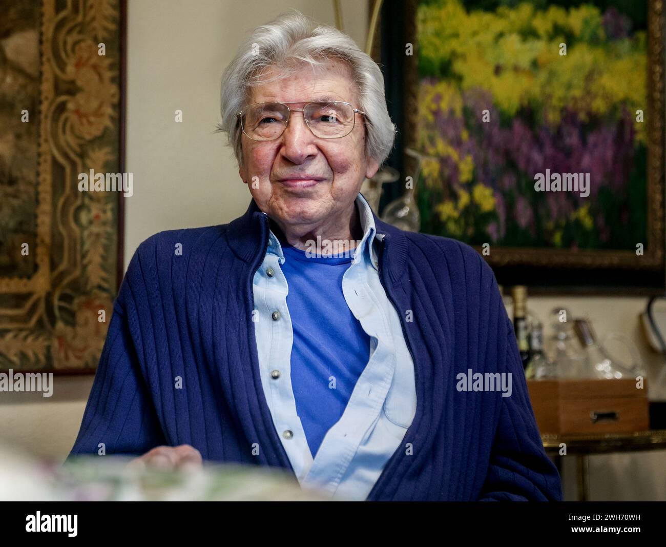 Composer Manuel Alejandro poses for Europa Press on February 8, 2024 ...