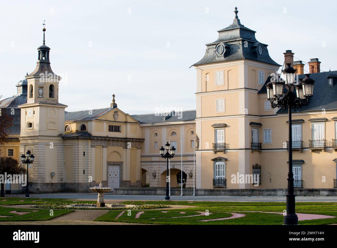 Madrid, Spain; 11272024: Beautiful facade of Royal Palace at El Pardo ...