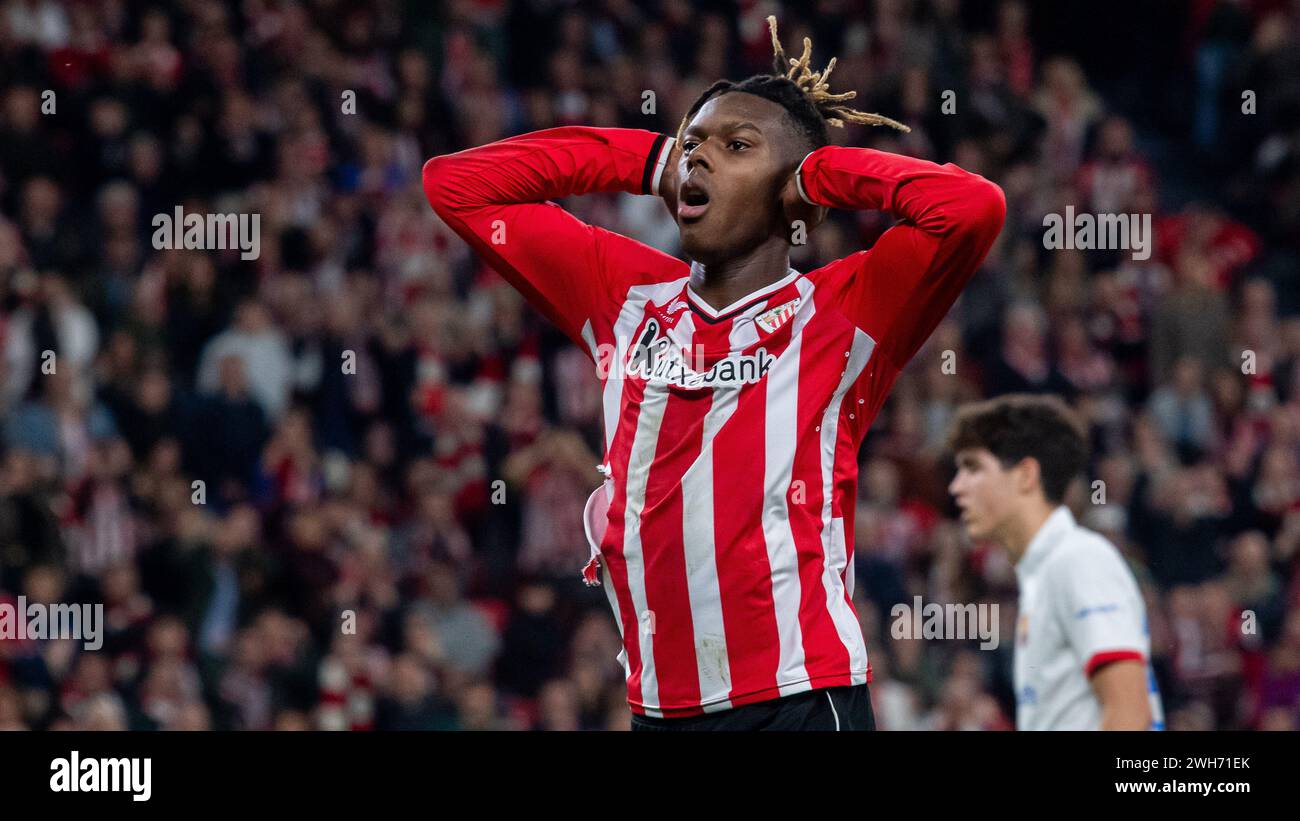 #11 Nico Williams Jr of Athletic Club during the Copa del Rey Quarter ...