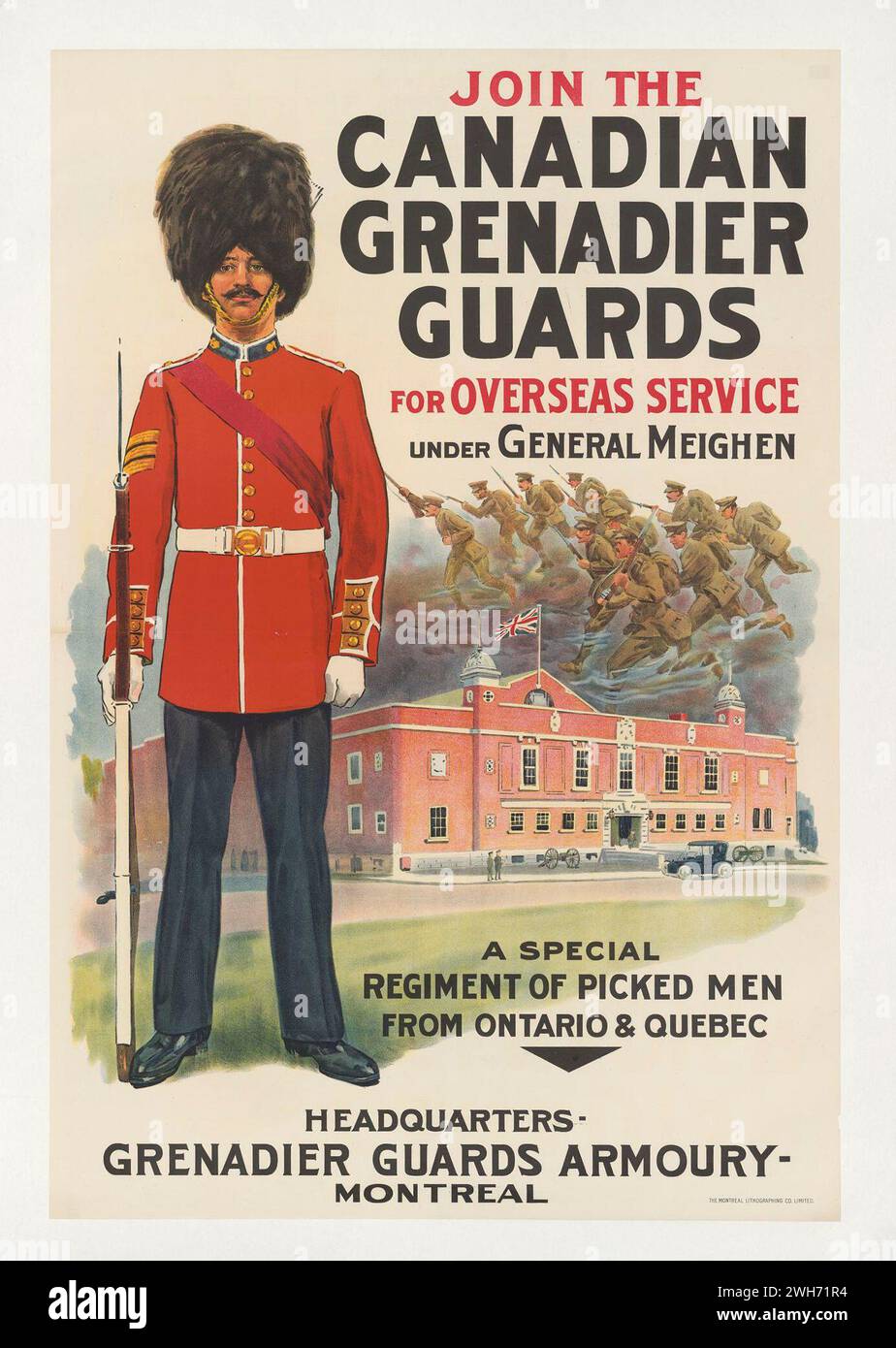 Join the Canadian Grenadier Guards. Poster shows a Grenadier Guard; in ...