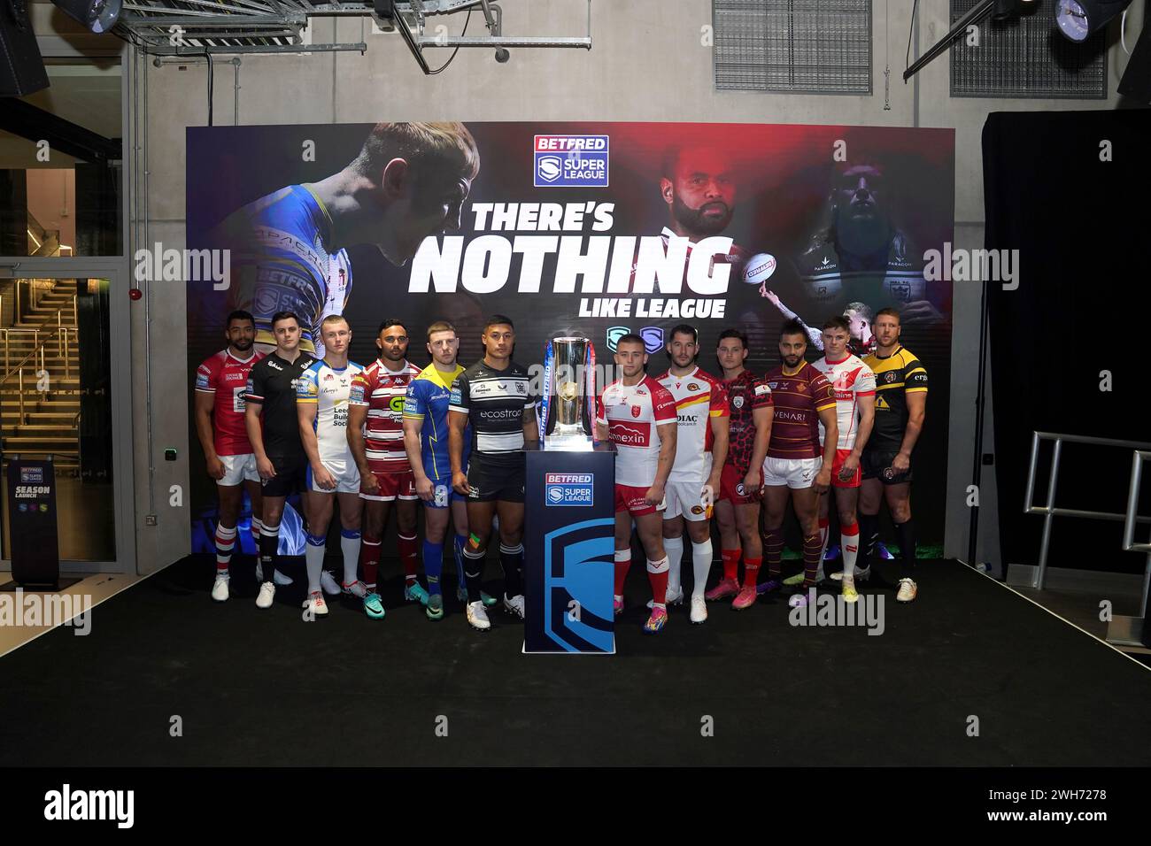 Captains from the Betfred Super League teams during the 2024 Betfred ...