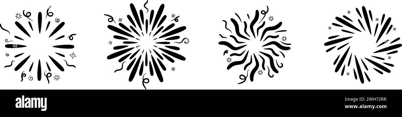 simple firework vector black, sparkling for festival and new year Stock ...