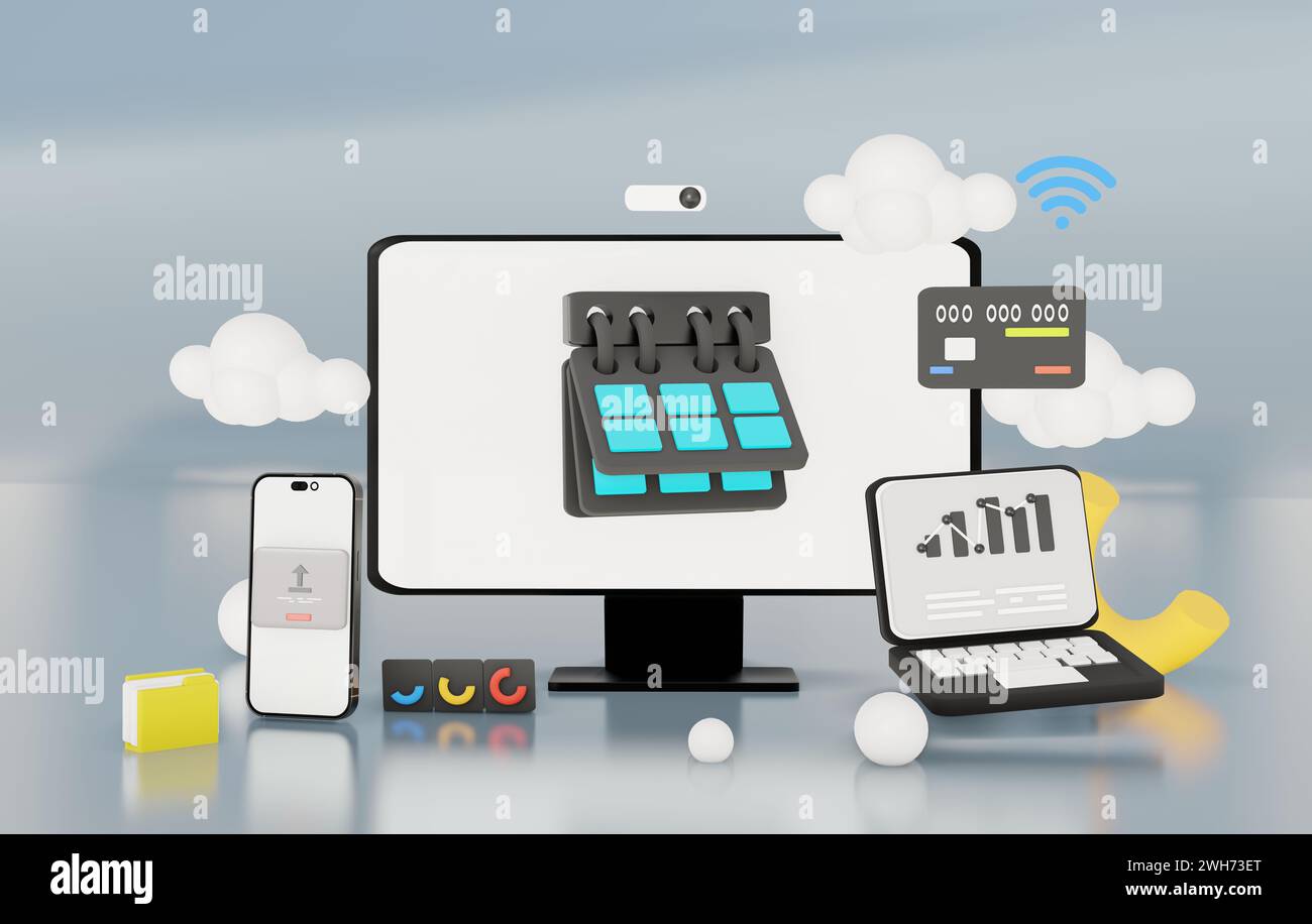 3d computer, data analysis, dashboard, and ai investment world map or ...