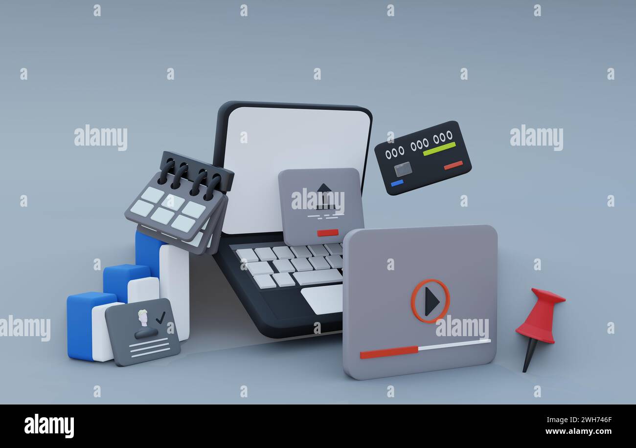 3d computer, data analysis, dashboard, and ai investment world map or ...