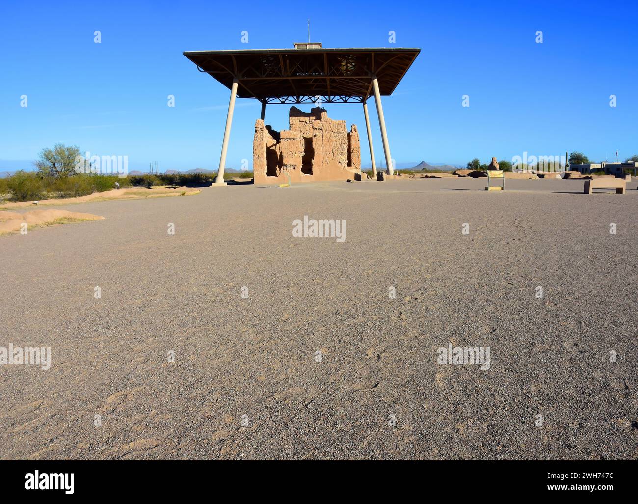 Ancient Casa Grande Ruins National Monument of the Pre-columbian ...