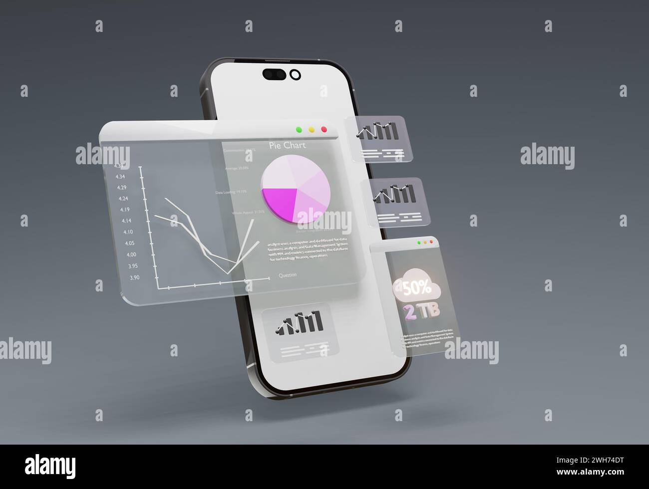 3d computer, data analysis, dashboard, and ai investment world map or ...