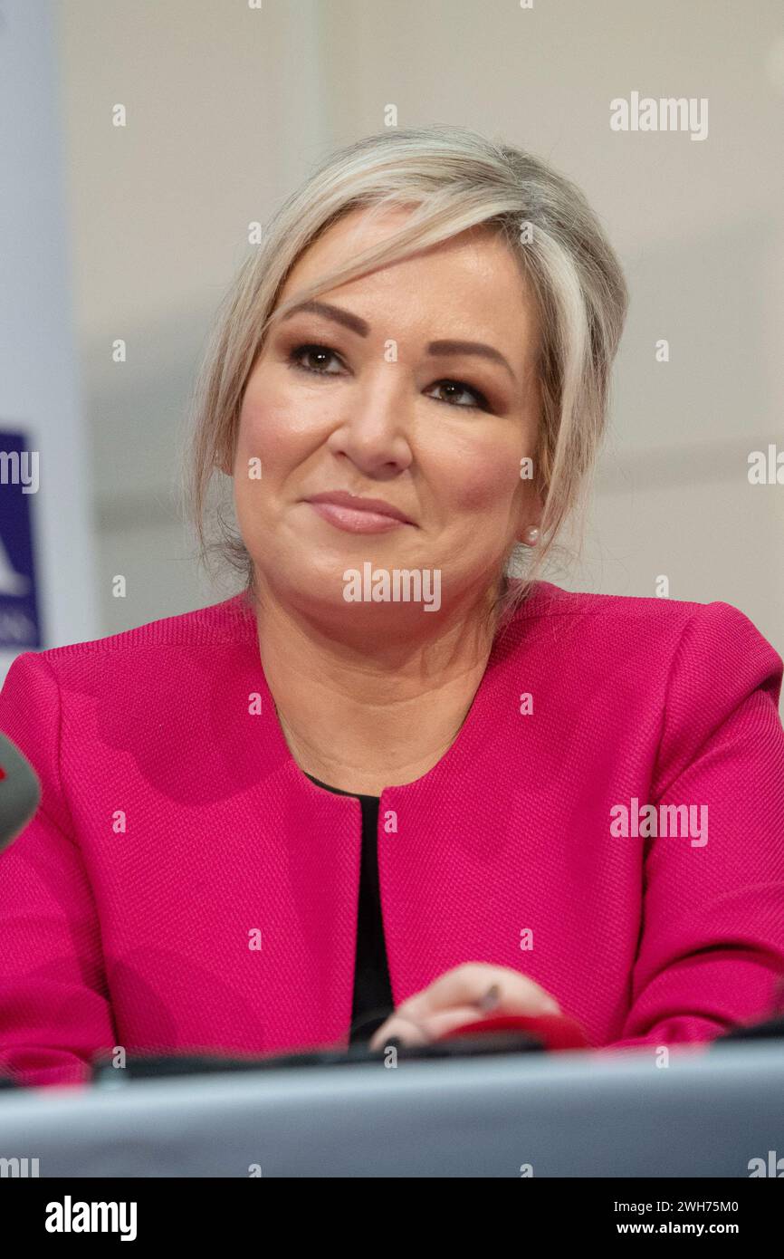 London, UK. 08 Feb 2024. Pictured: Newly elected Northern Ireland First ...