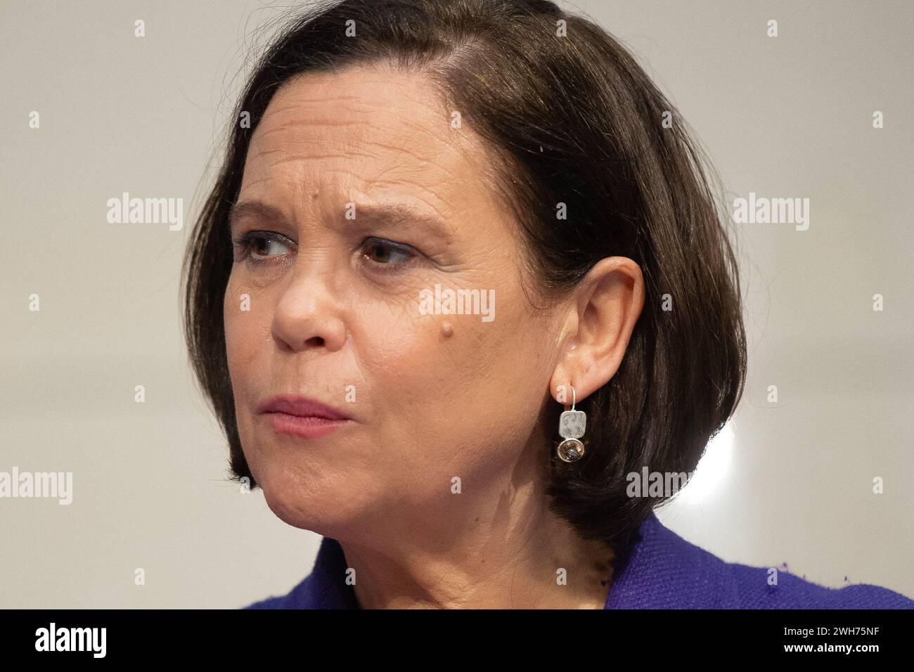 London, UK. 08 Feb 2024. Pictured: President of Sinn Fein Mary Lou ...