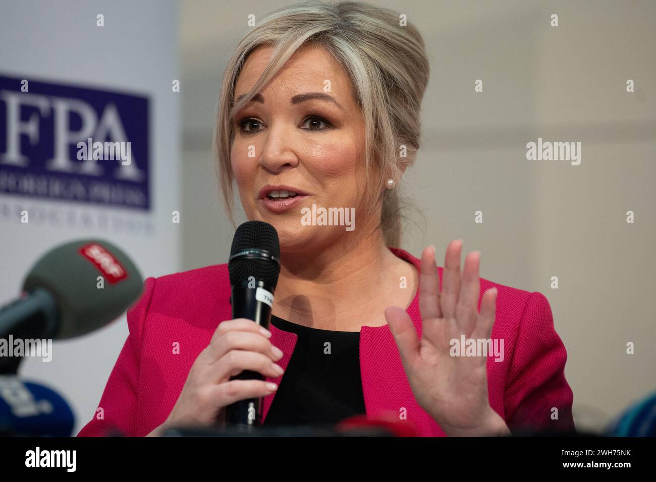 London, UK. 08 Feb 2024. Pictured: Newly elected Northern Ireland First ...
