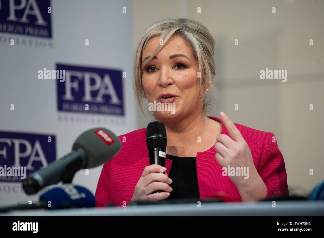London, UK. 08 Feb 2024. Pictured: Newly elected Northern Ireland First ...