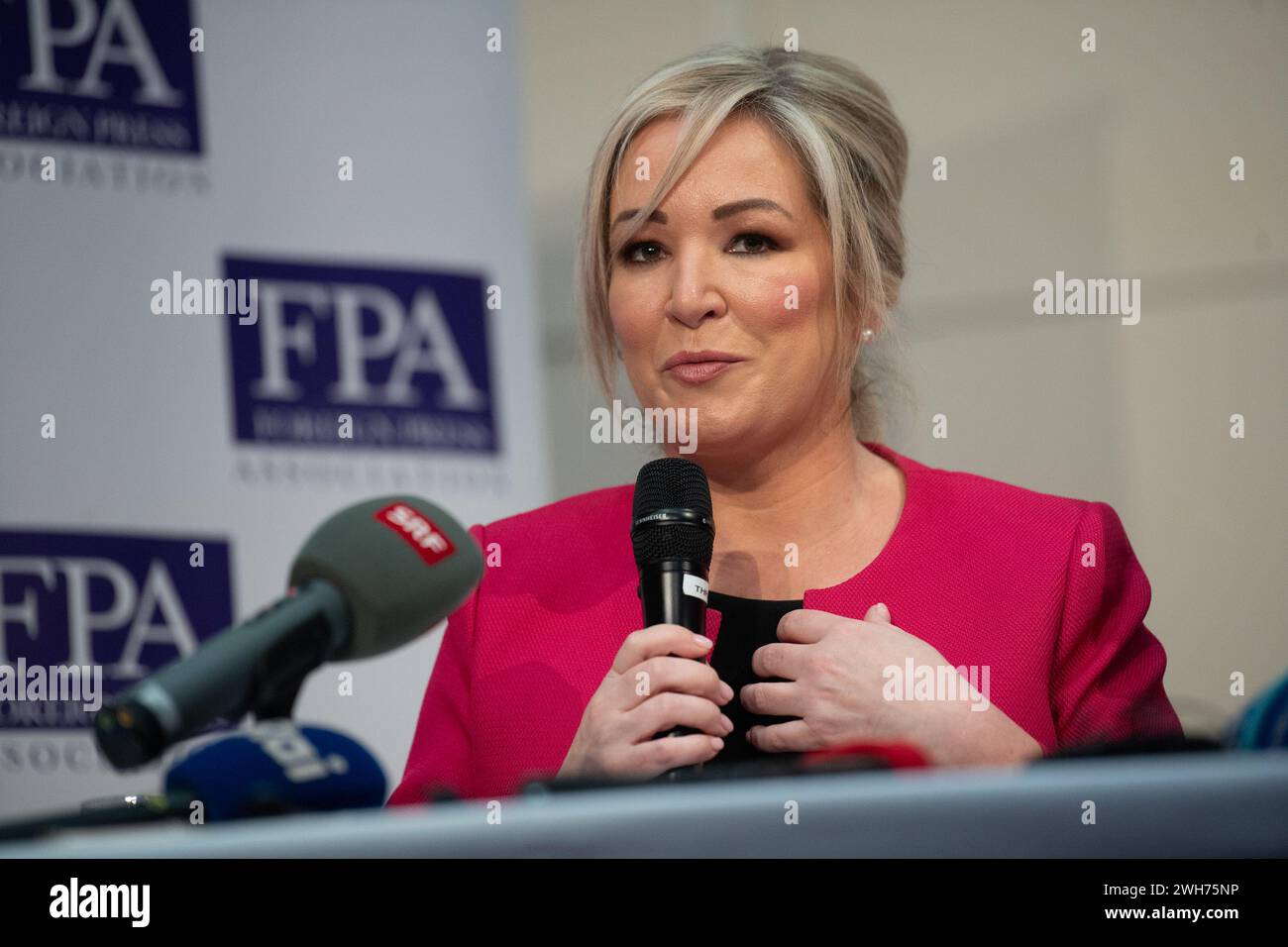 London, UK. 08 Feb 2024. Pictured: Newly elected Northern Ireland First ...