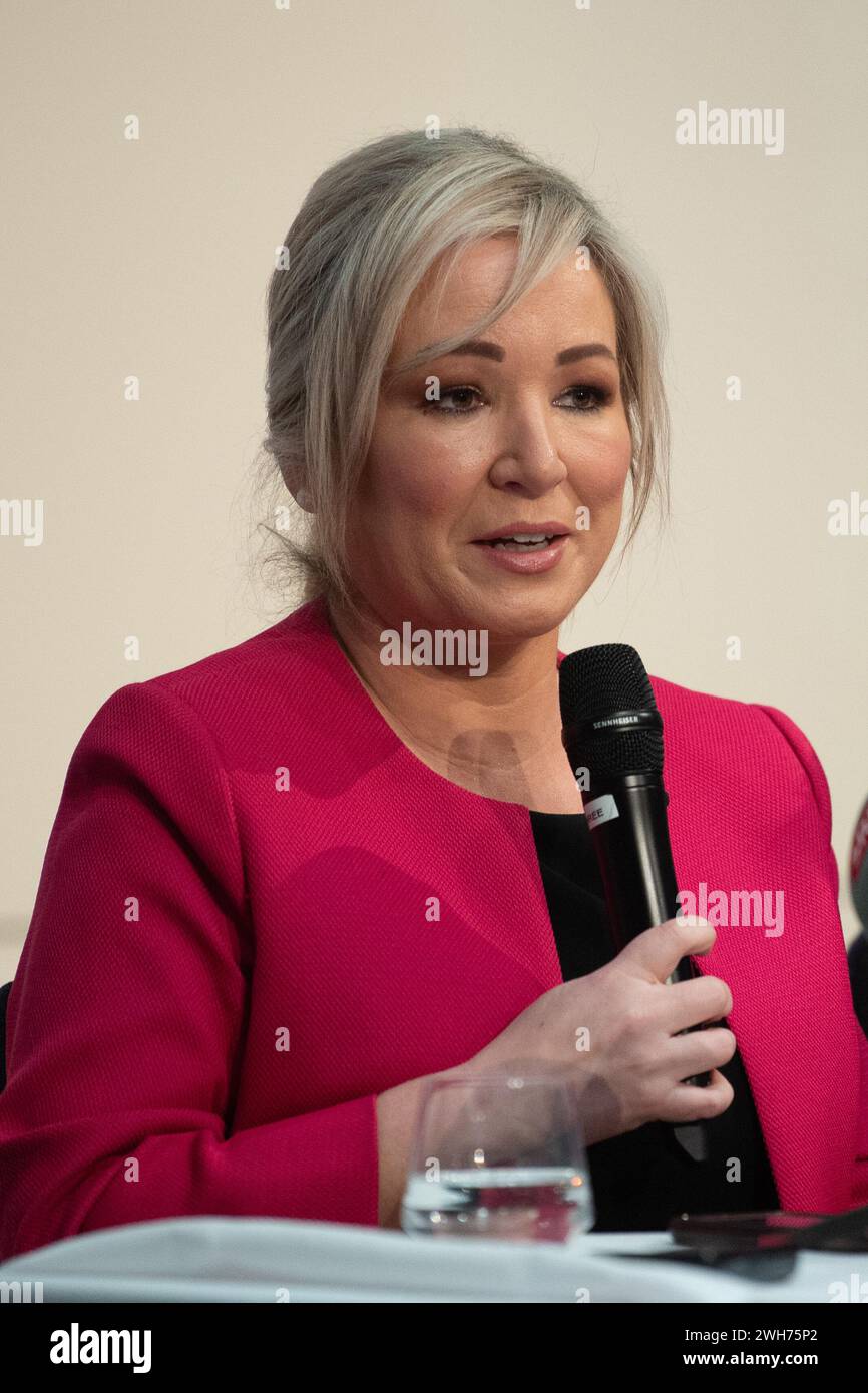 London, UK. 08 Feb 2024. Pictured: Newly elected Northern Ireland First ...