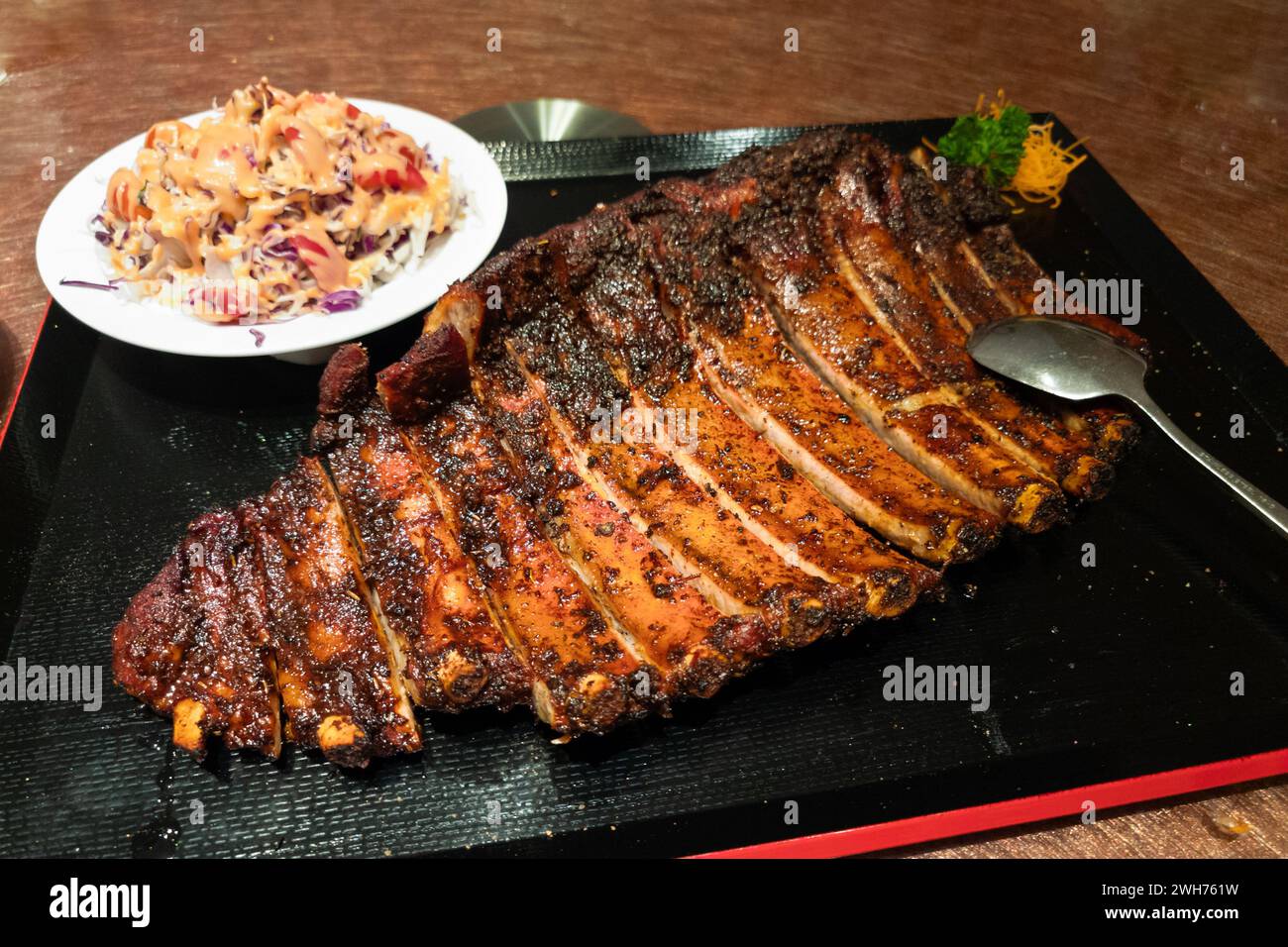 Grilled iberico or iberian pork ribs is a favorite food in Chinese ...
