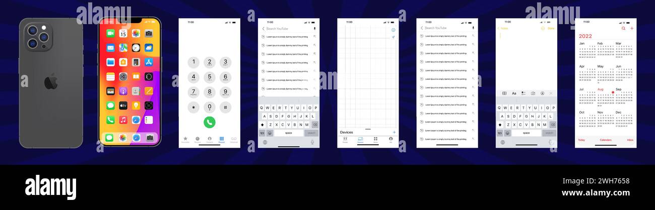 Iphone 15. Apple mockup. Apple interface. Apple apps. Phone navigation ...