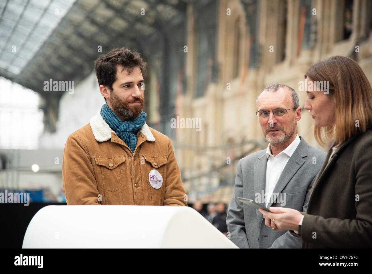 Paris, France. 07th Feb, 2024. Architect in charge of the renovation of ...