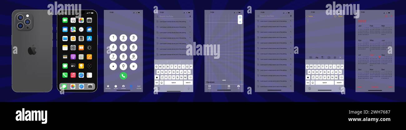 Iphone 15. Apple mockup. Apple interface. Apple apps. Phone navigation ...