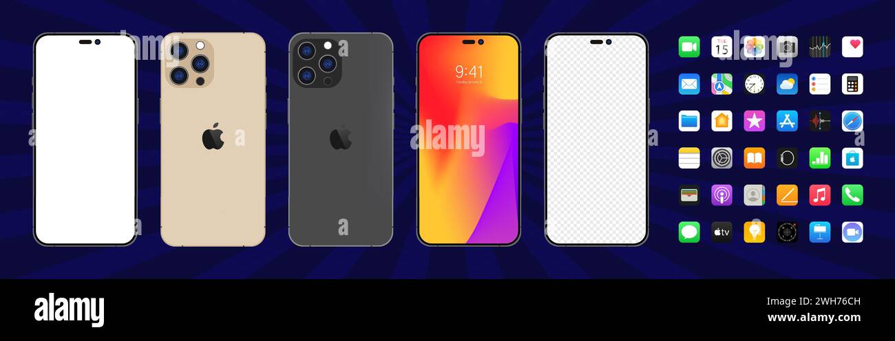 Iphone 15. Apple mockup. Apple interface. Apple apps. Phone navigation ...