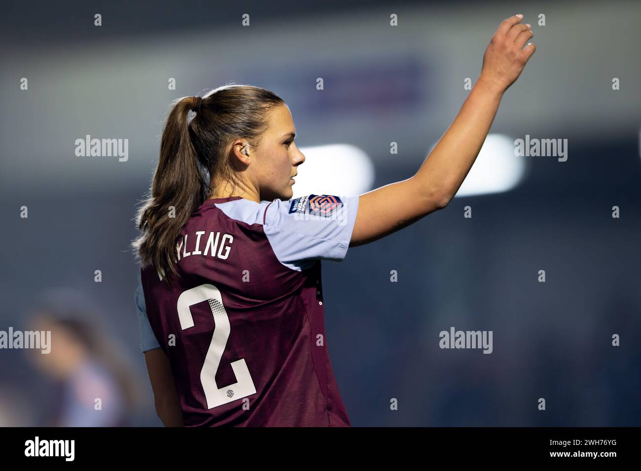 Crawley, UK. 7th February 2024. Sarah Mayling of Aston Villa Women ...
