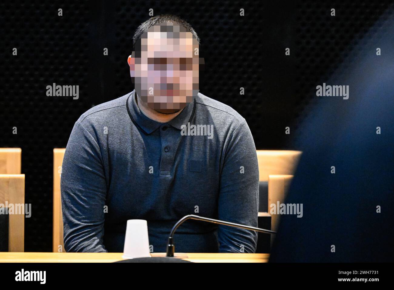 Mons, Belgium. 08th Feb, 2024. accused Mehdi Lammah pictured during the ...