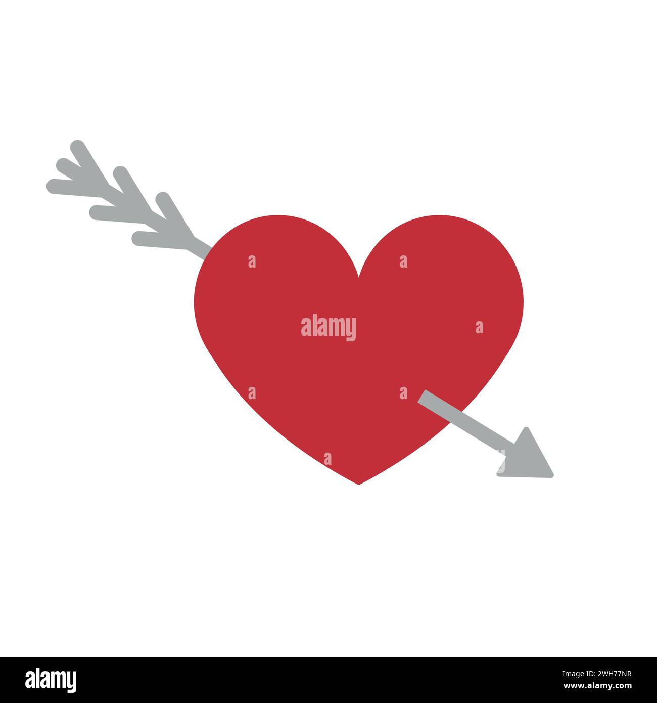 Flat drawing heart happy Stock Vector Images - Alamy