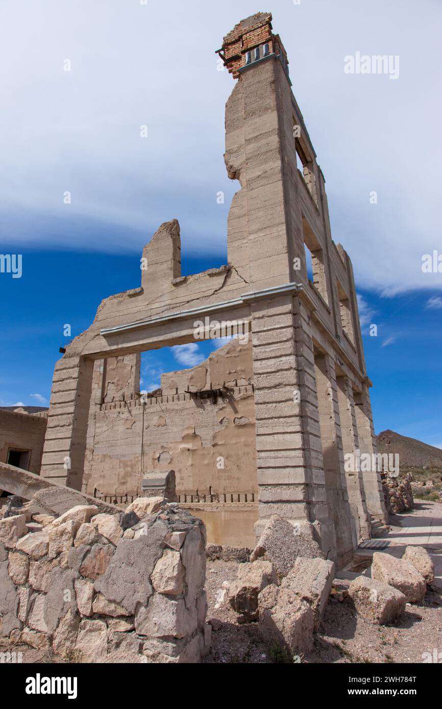 Ruins of the Cook Bank building, completed in 1908, in the ghost town ...