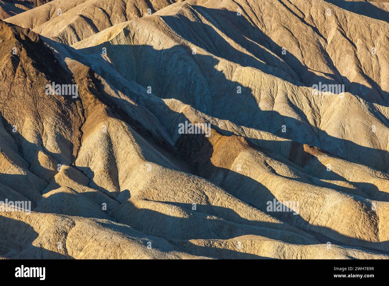Eroded badlands of the Furnace Creek Formation at Zabriskie Point in ...