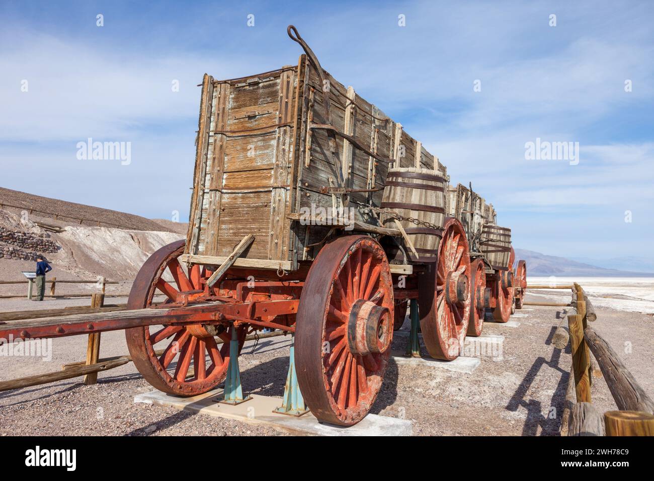 A historic borax ore wagon on display at the Harmony Borax Plant at ...