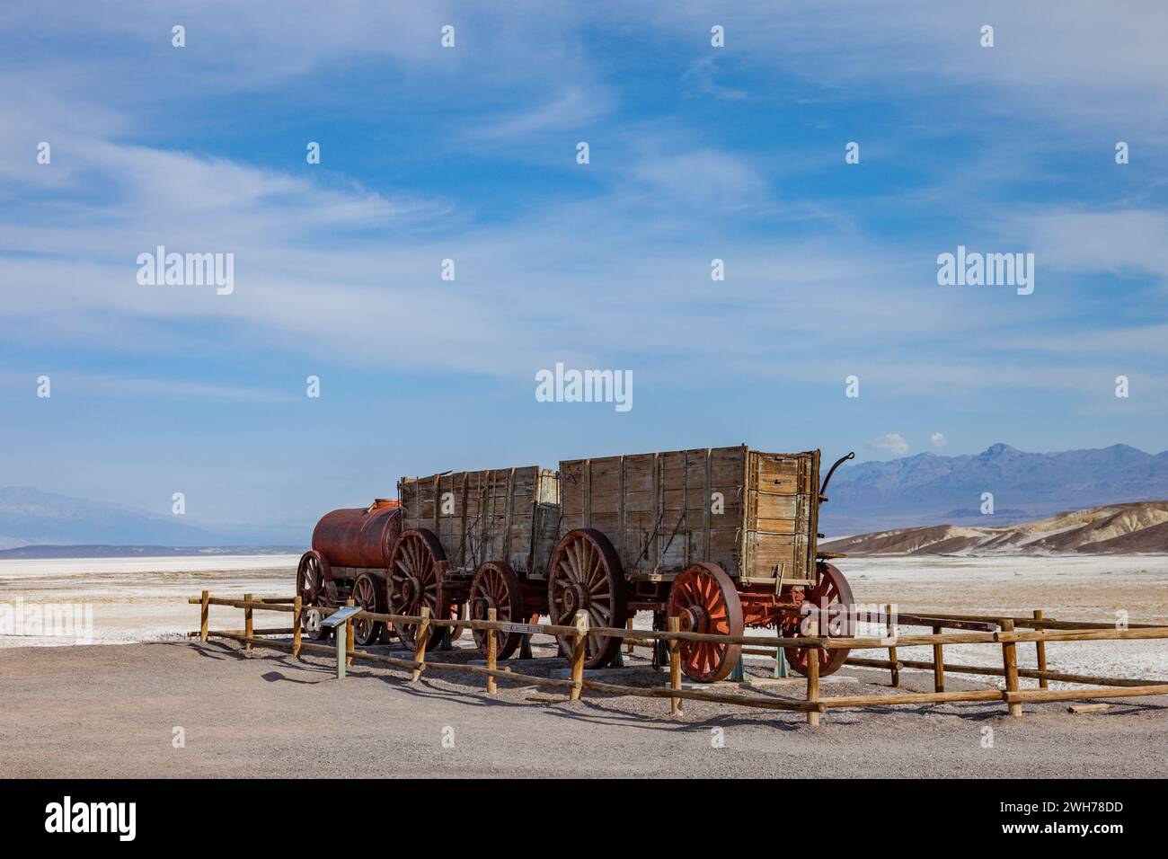 Historic 20-mule team borax ore hauling wagon on display at Furnace ...