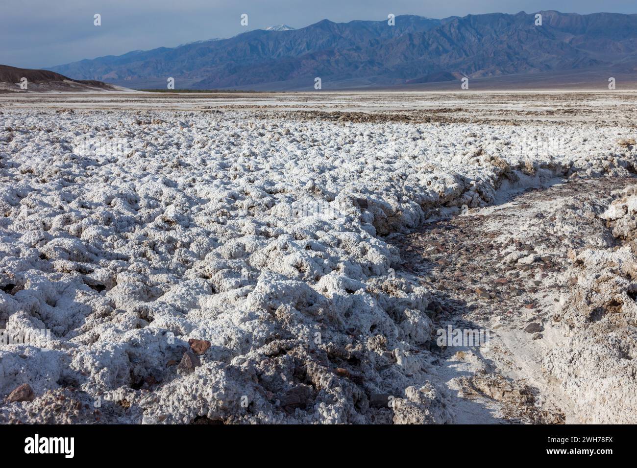 Mineral formations at the former borax mining site at Furnace Creek in ...