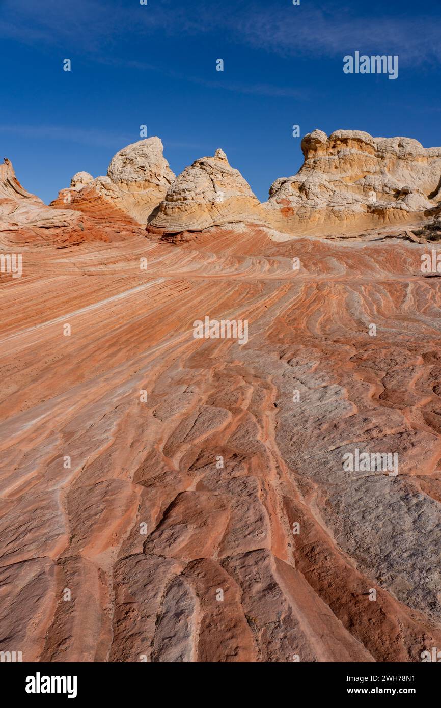 A teepee-shaped sandstone rock formation in the White Pocket Recreation ...
