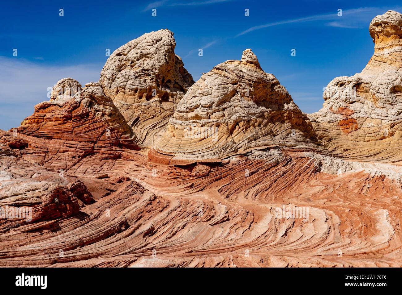 A teepee-shaped sandstone rock formation in the White Pocket Recreation ...