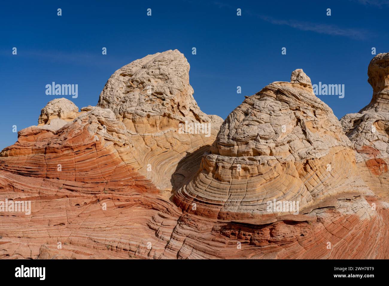 A teepee-shaped sandstone rock formation in the White Pocket Recreation ...