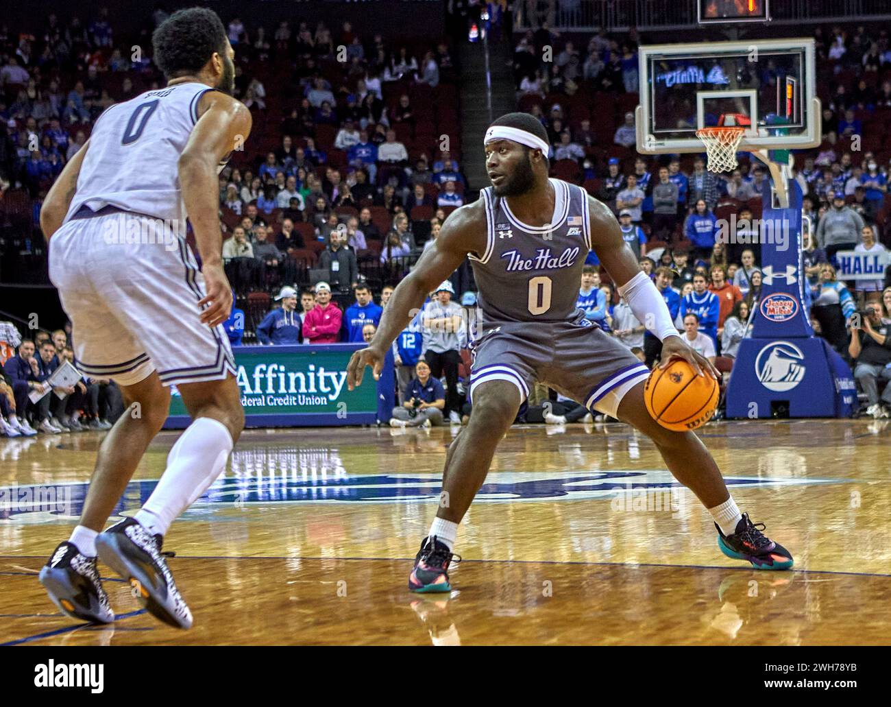 Seton Hall Pirates guard Dylan Addae-Wusu (0) is defended by Georgetown ...