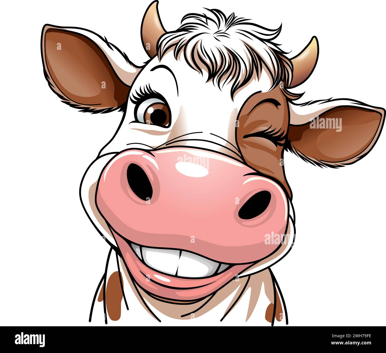 Cow winking Cut Out Stock Images & Pictures - Alamy