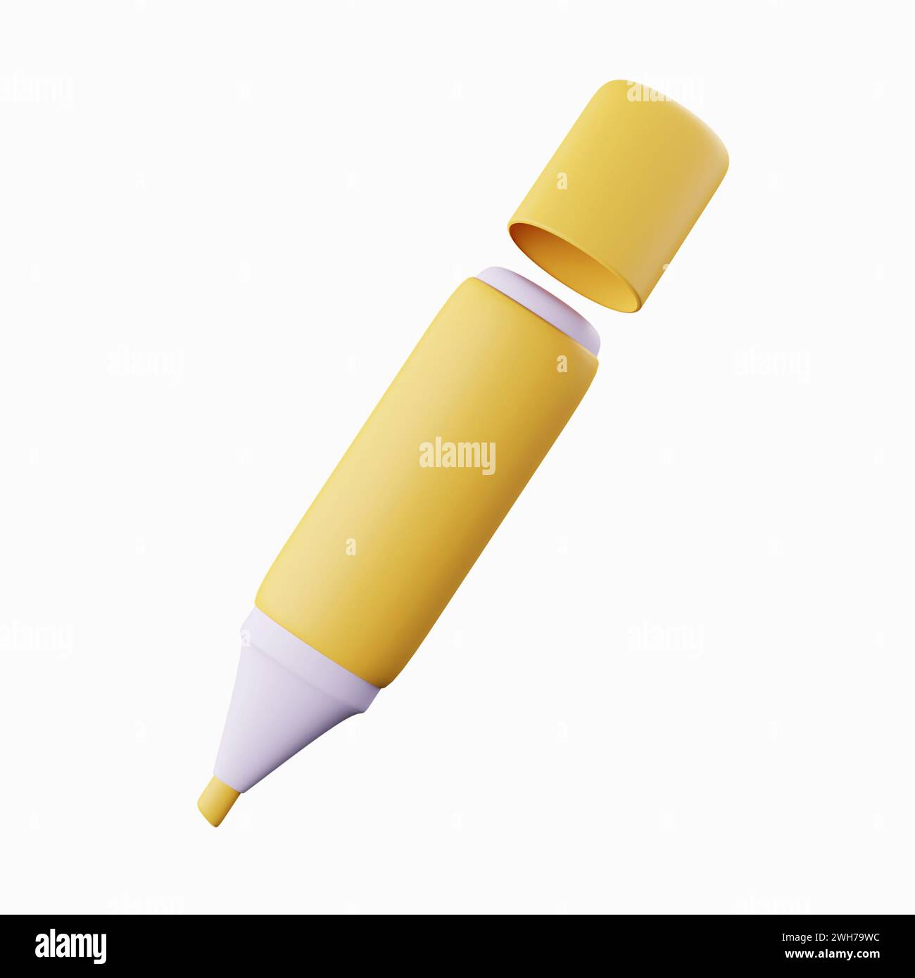 3d marker pen for education, school and work. icon isolated on ...