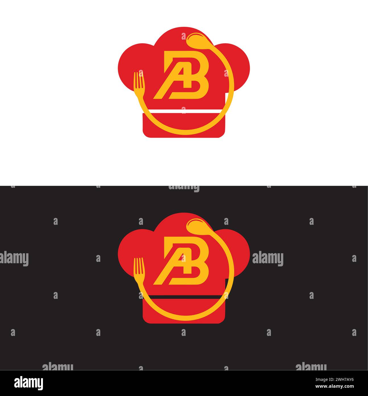 AB Food Logo. AB rastaurent logo.AB vector Logo Stock Vector Image ...