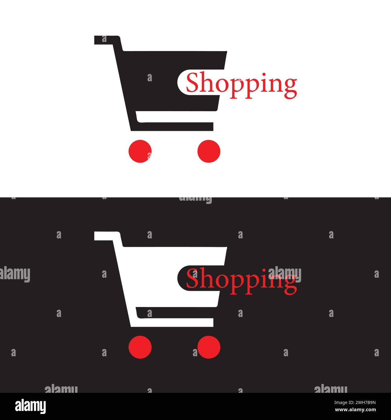Shopping vector logo design Stock Vector Image & Art - Alamy