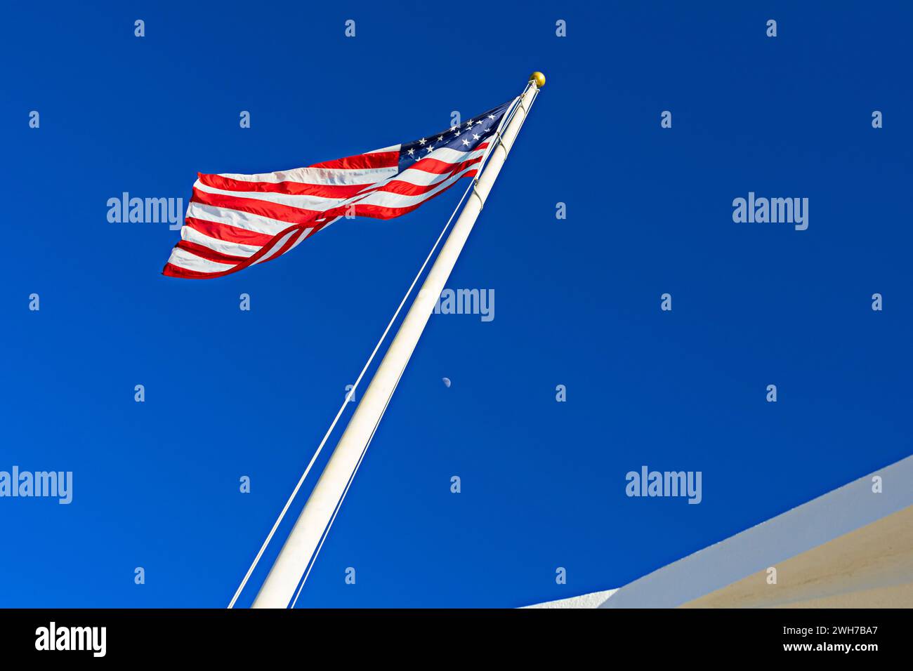 American flag raising hi-res stock photography and images - Alamy