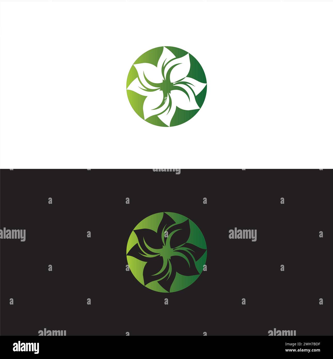 Green Leaf Vector Logo Design.Abstract green leaf company logo Stock ...