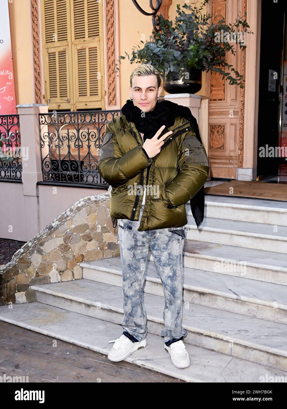 Sanremo, Italy. 08th Feb, 2024. Sanremo, 74th Italian Song Festival ...