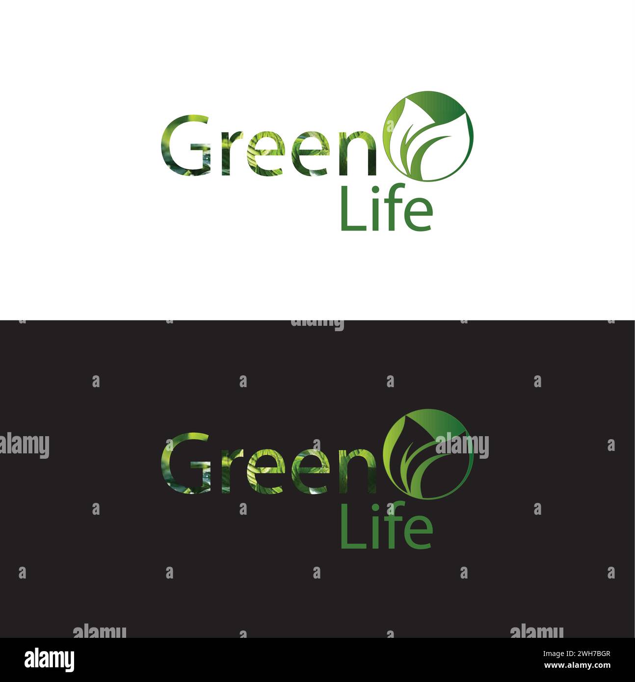 Green Leaf Vector Logo Design.Abstract green leaf company logo Stock ...