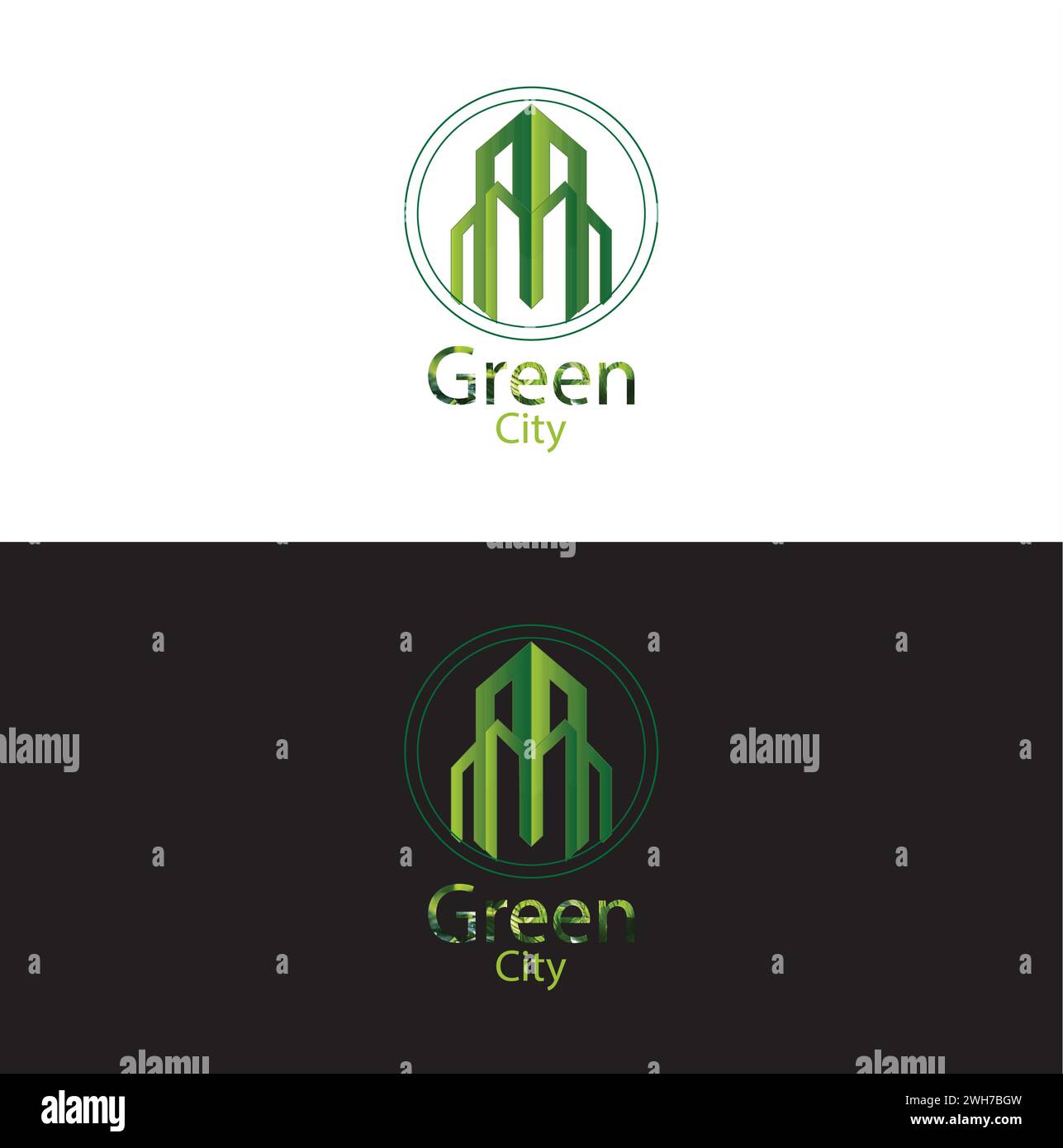 Green Leaf Vector Logo Design.Abstract green leaf company logo Stock ...