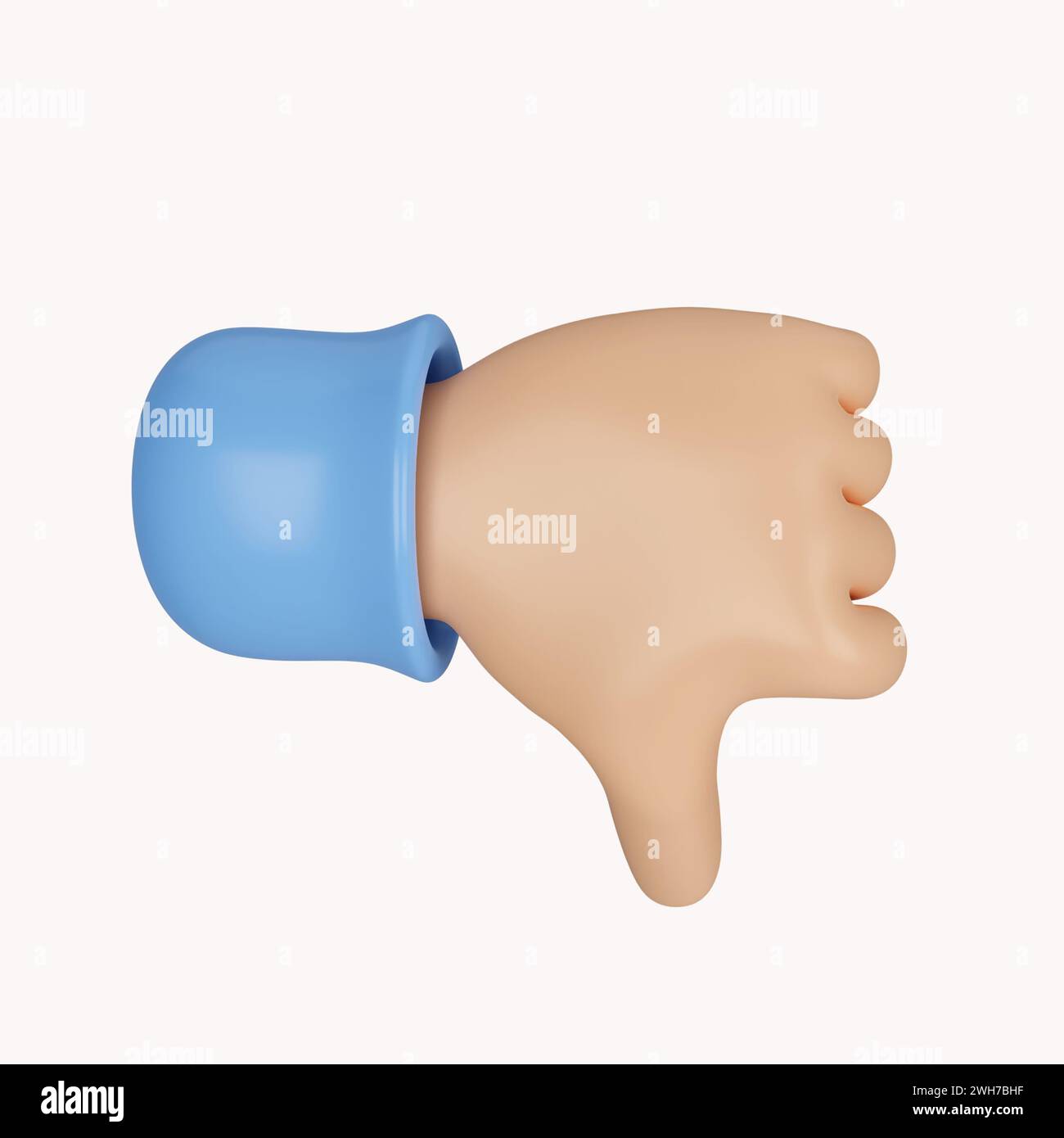 3d Lowered Thumb Hand. for negative feedback, dislike symbol. icon ...