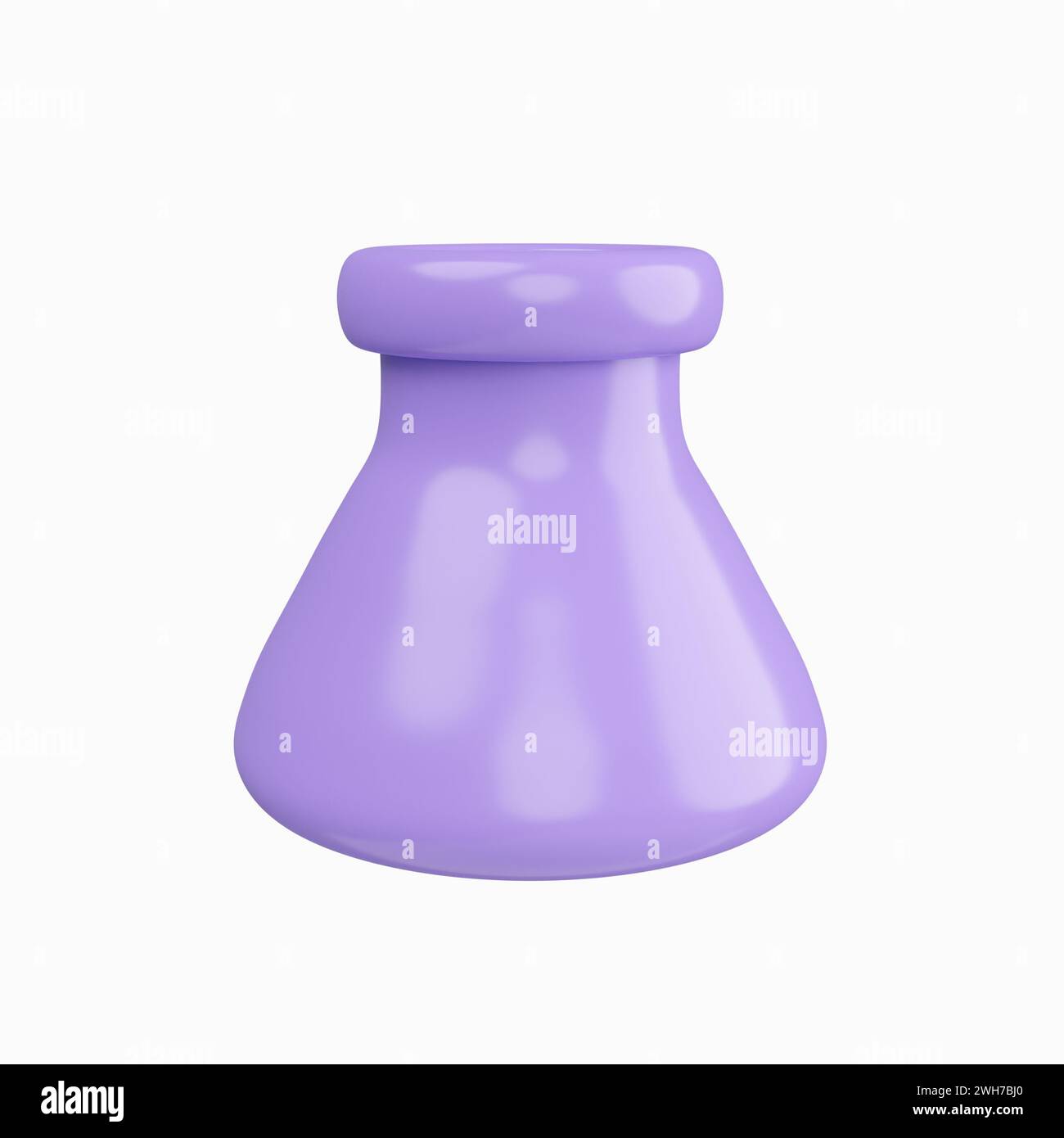 3d Erlenmeyer flask. minimal school icon. isolated on background, icon ...